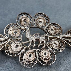 Vintage | Jewelry | Vintage Sterling Silver Peruvian Llama Brooch ...